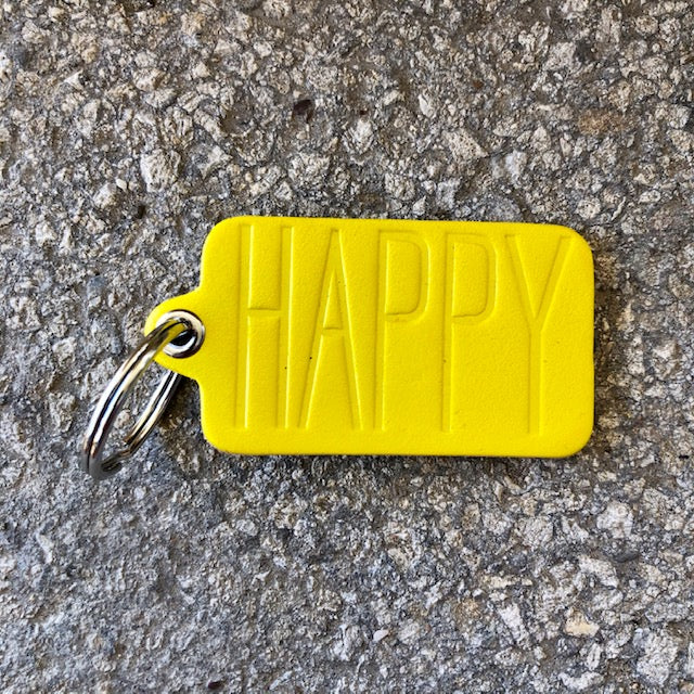 "HAPPY" KEY TAG – Callahan Leatherpress