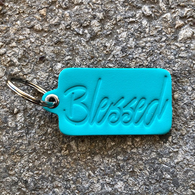 "BLESSED" KEY TAG – Callahan Leatherpress