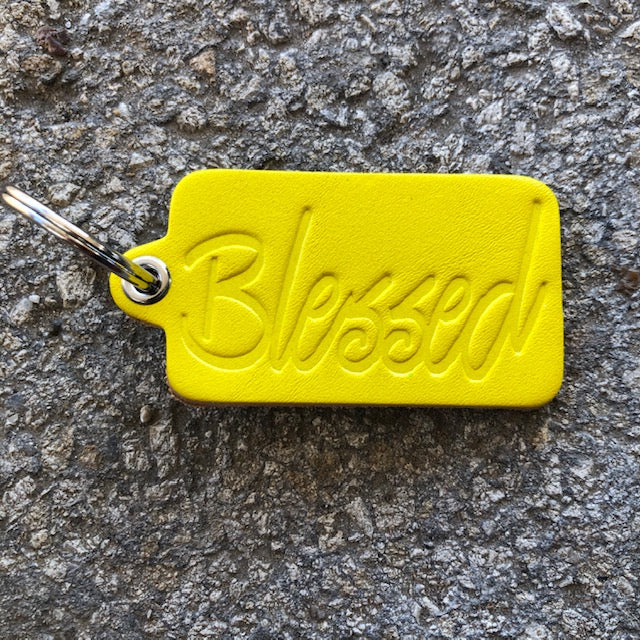 "BLESSED" KEY TAG – Callahan Leatherpress