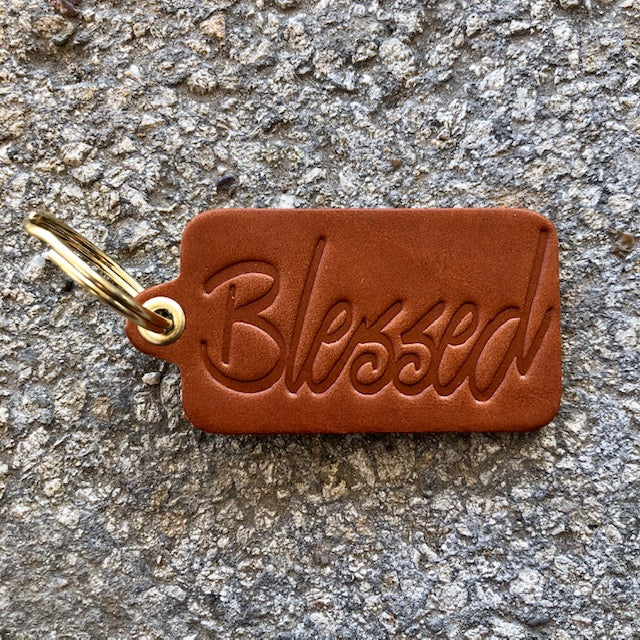 "BLESSED" KEY TAG – Callahan Leatherpress